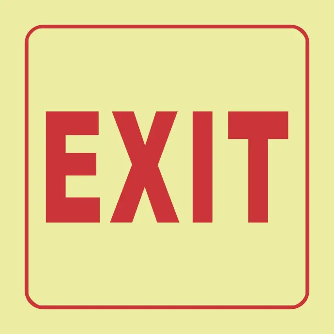 E32 - SABS Exit photoluminescent safety sign | Safety Signs & Equipment